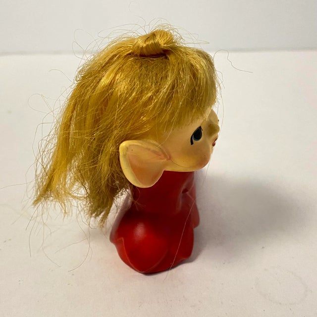 Vintage 1950s Pixie Elf Figurines Anthropomorphic Red Knee Hugger Elves ...