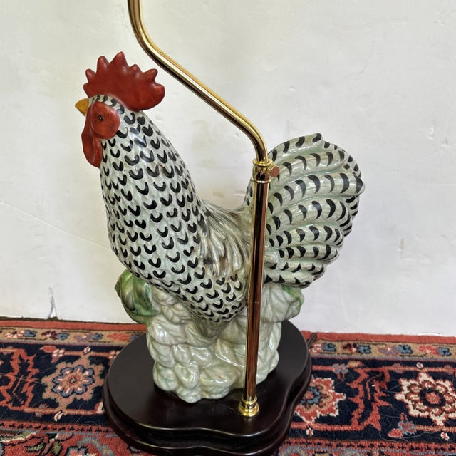 1980s Ceramic Rooster Lamp | Chairish