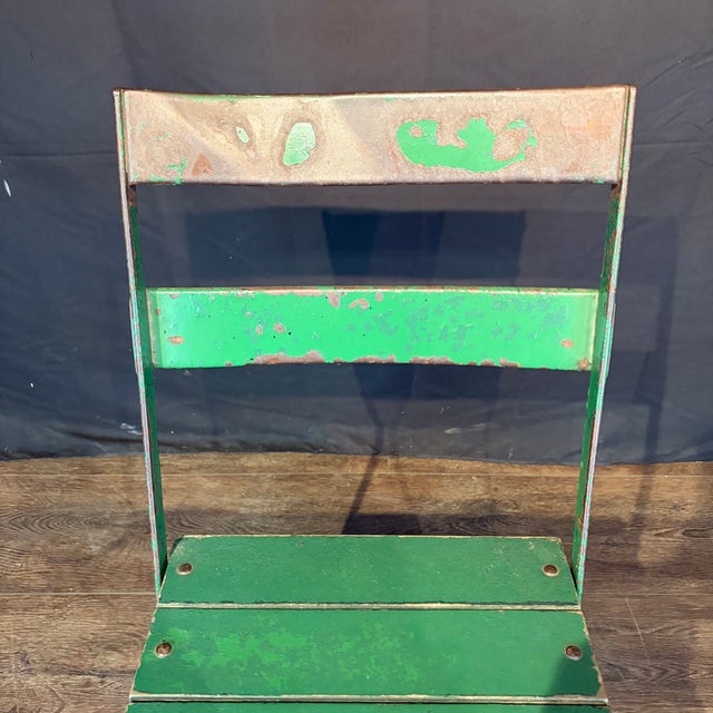 Weathered Green Bistro Chairs With Original Paint | Chairish
