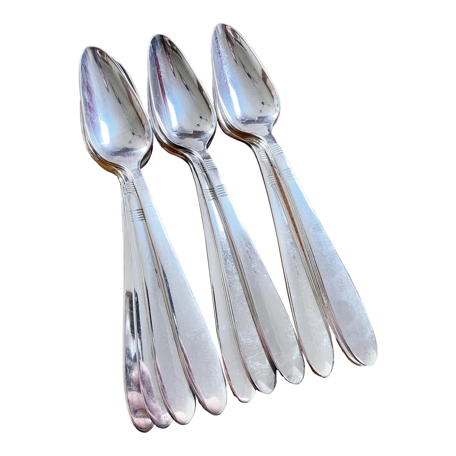 Vintage Silver Union Pacific Railroad Citrus Spoons- Set of 10 | Chairish