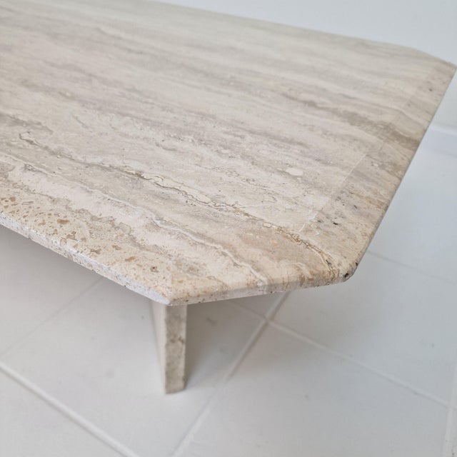 Rectangle Travertine Coffee Table, Italy, 1980s | Chairish
