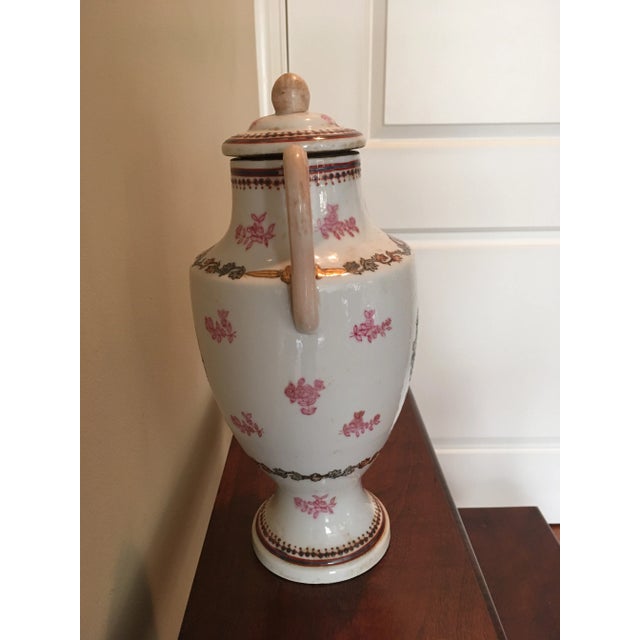Antique Chinese Hand Painted Urn | Chairish