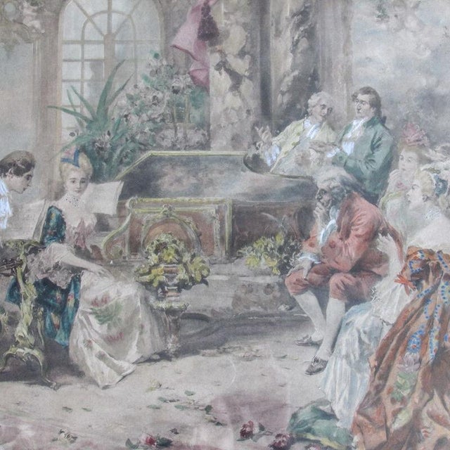 Late 19th Century Antique Vicente Garcia De Paredes Rococo Parlor Scene ...