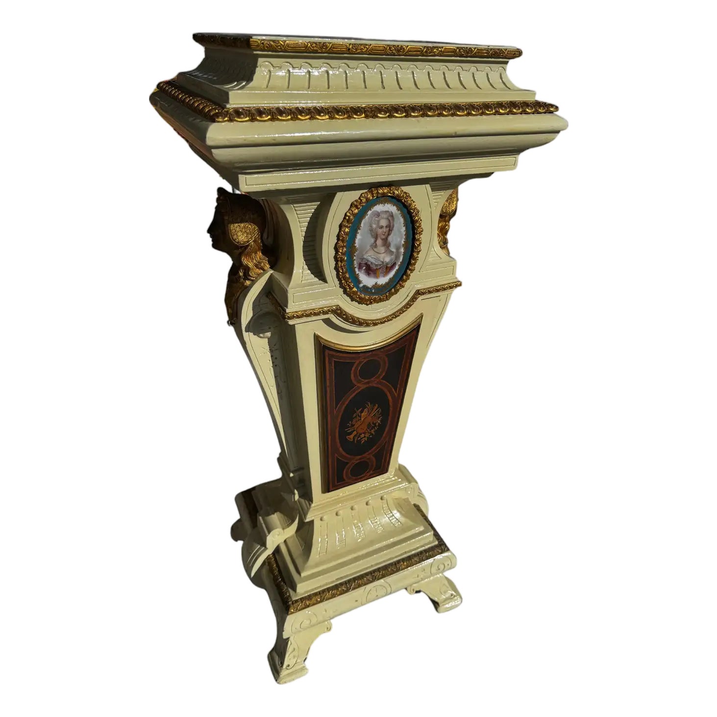 Late 19th Century Hand Painted and Carved With Gilt Bronze Ormolu ...