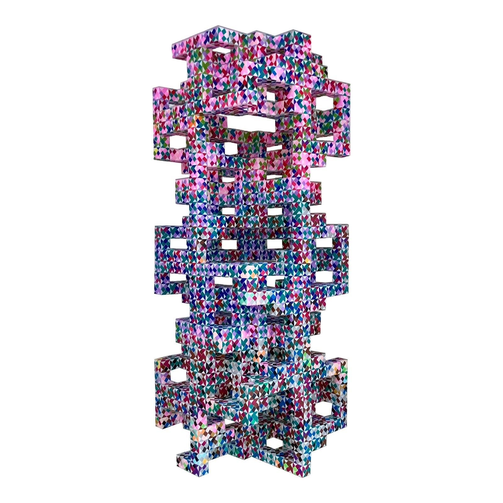 Hexahedron Reflection 85,000 Fold Origmi Sculpture | Chairish