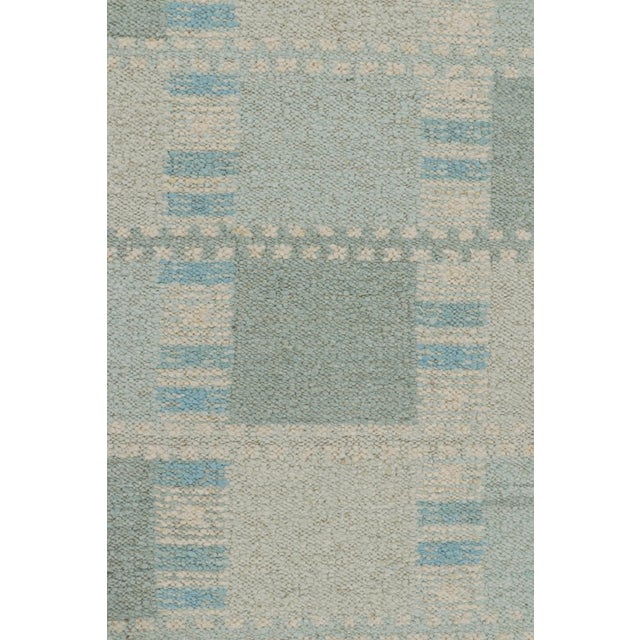 Rug & Kilim’s Scandinavian Style Rug With Light Blue Geometric Patterns ...
