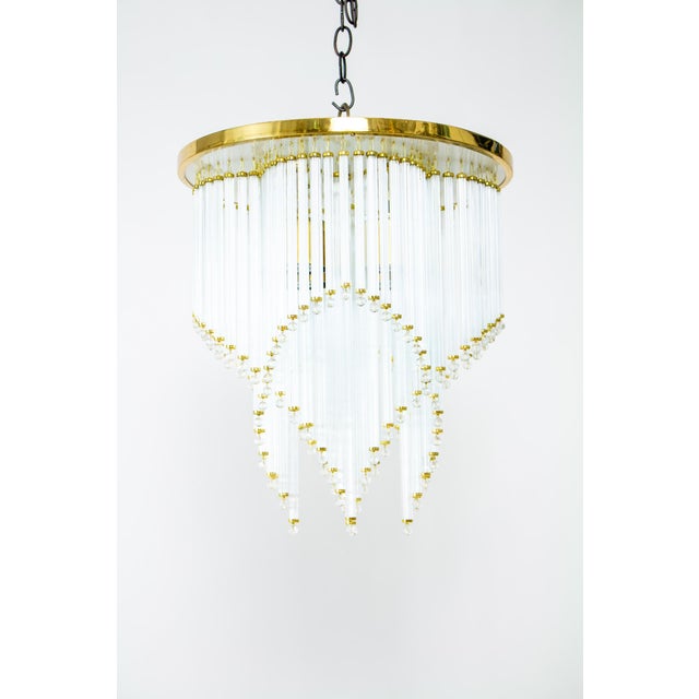 1980's Czech Crystal Waterfall Fixture | Chairish