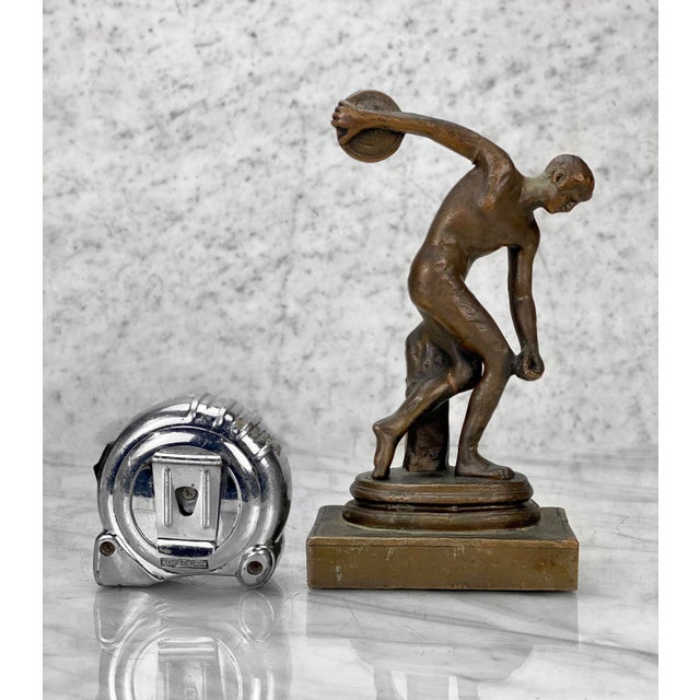 Vintage Discobolus of Myron Disc Thrower Copper Plated Sculpture | Chairish