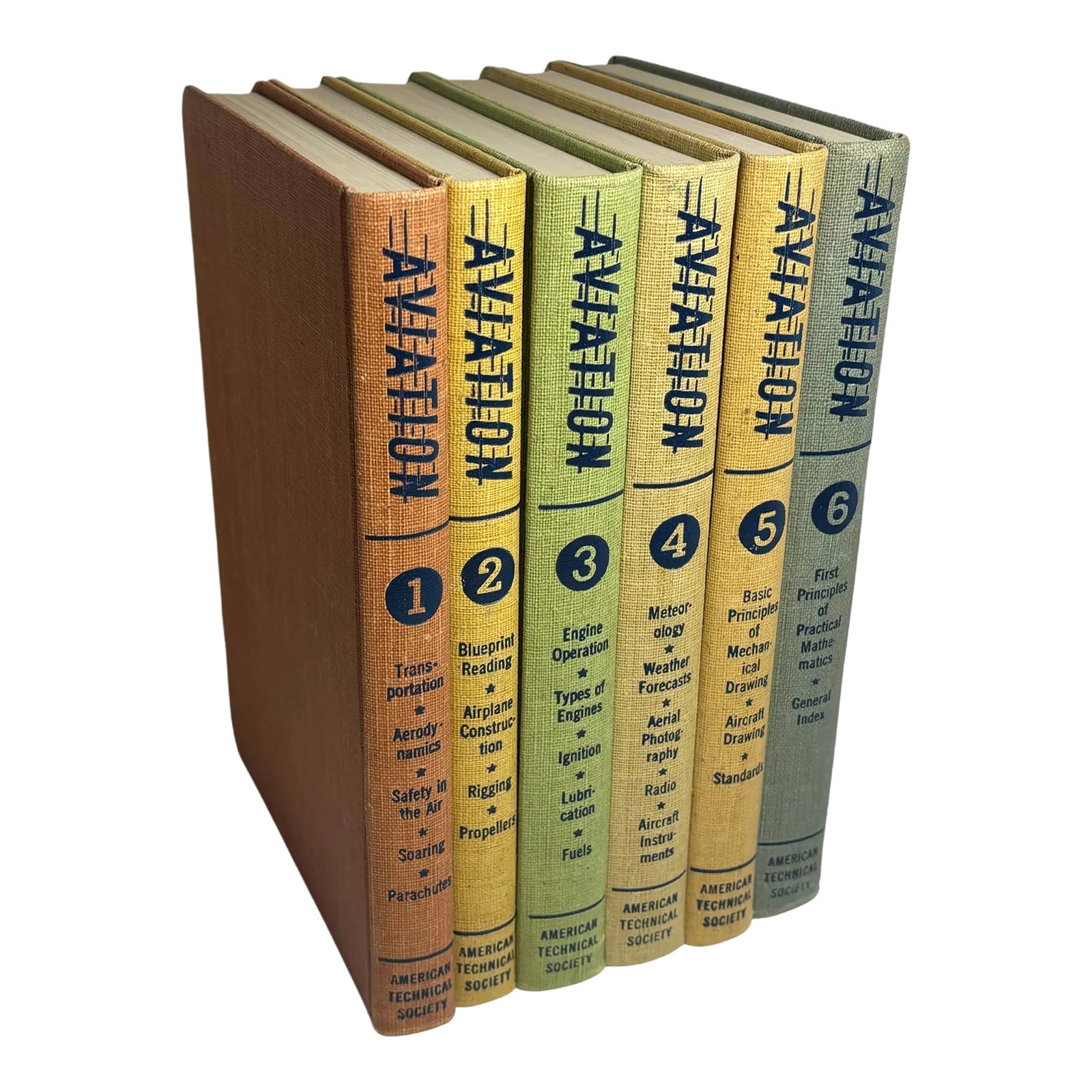 Vintage 1941 Aviation Reference Book Set- 6 Volumes | Chairish