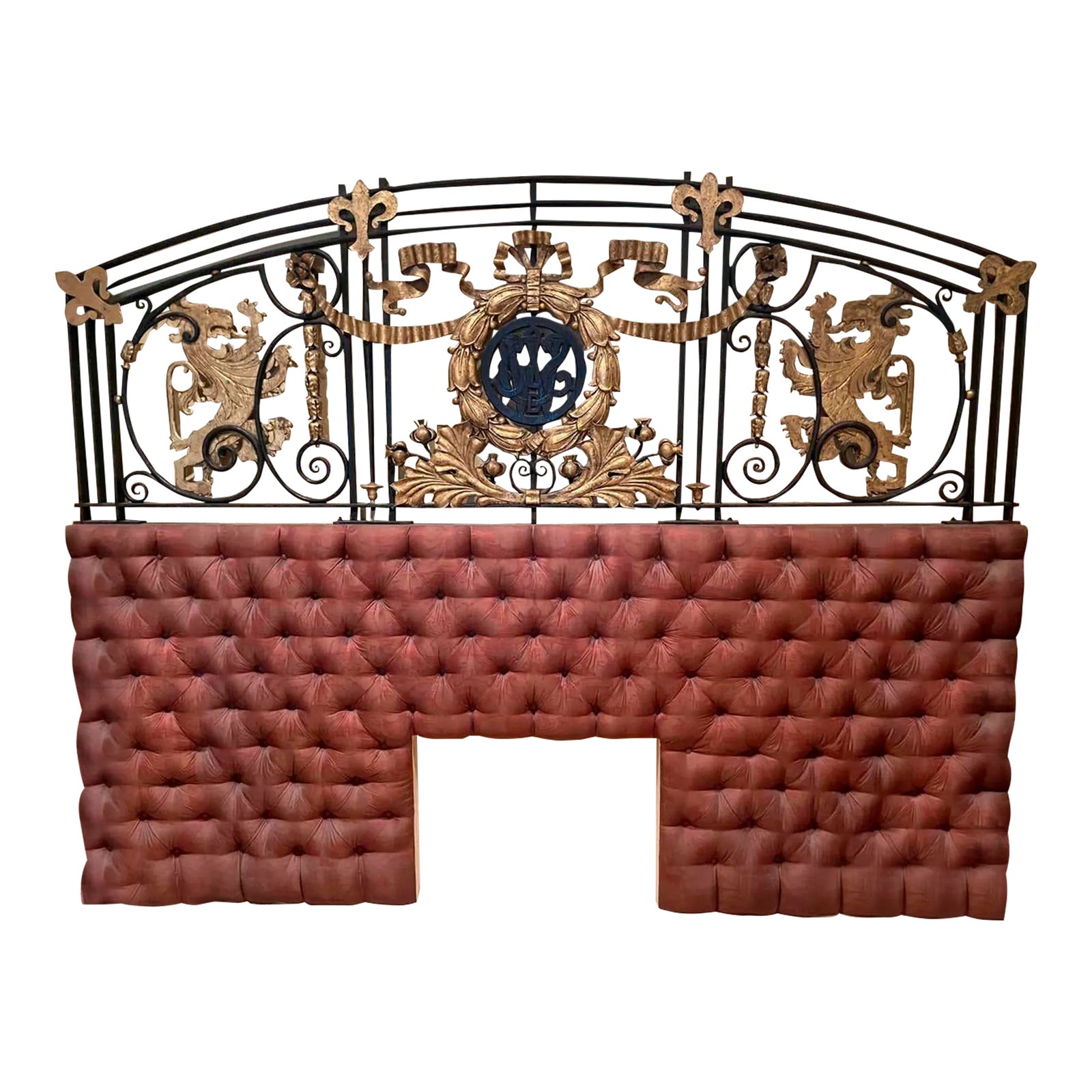 Mid-18th Century French Bronze and Wrought Iron Gate King Size Wall ...