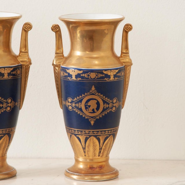Reproduction Napoleon III Vases - A Pair | Chairish