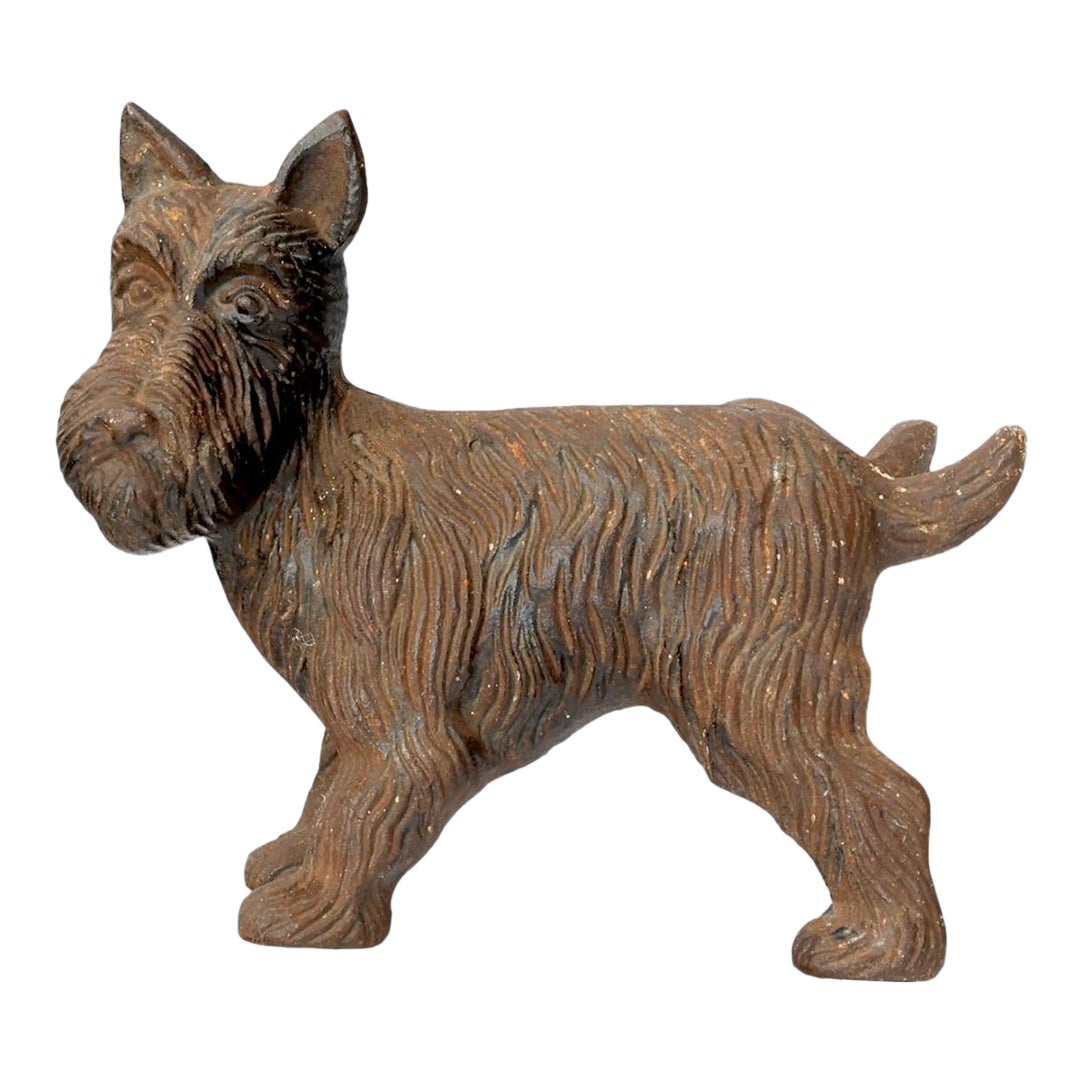Mid 20th Century Scotty Dog 'Lifting Leg' Doorstop | Chairish