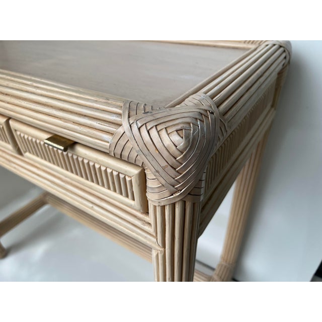 Vintage Coastal Writing Desk/Console | Chairish