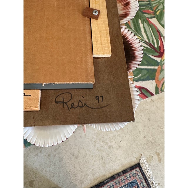 Coastal Handmade Pink Scallop Seashell Wall Mirror | Chairish