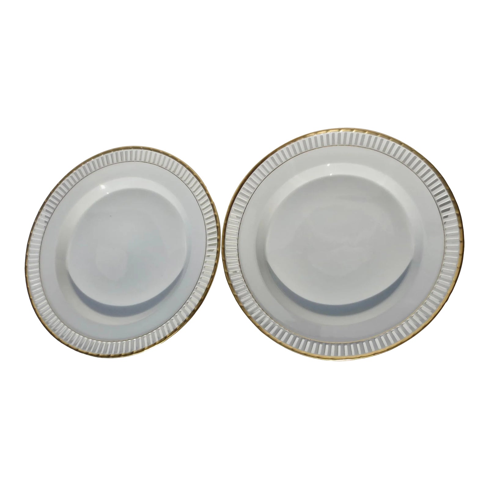 Antique Kpm Porcelain Reticulated Plates- a Pair of 2 | Chairish