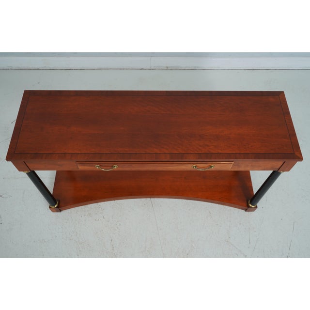 Ethan Allen French Empire Style Cherry Console Sofa Table | Chairish