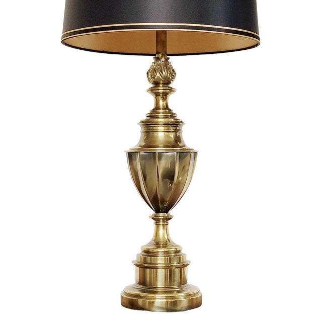 Stiffel Brass 12-Sided Trophy Urn Lamps, a Pair | Chairish