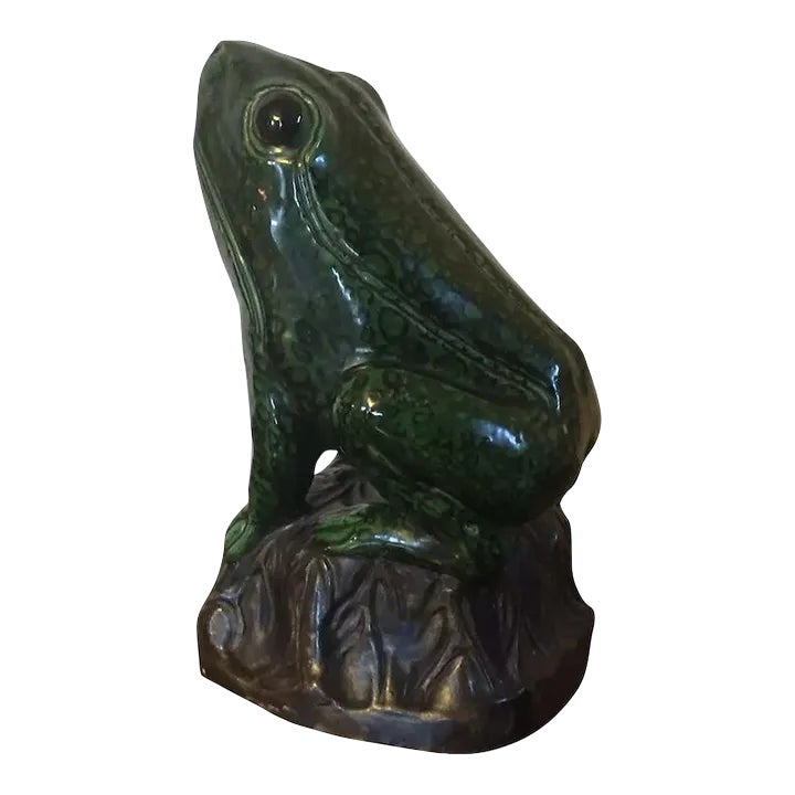 Antique 18th Century Chinese Porcelain Model of a Bull Frog Perched ...