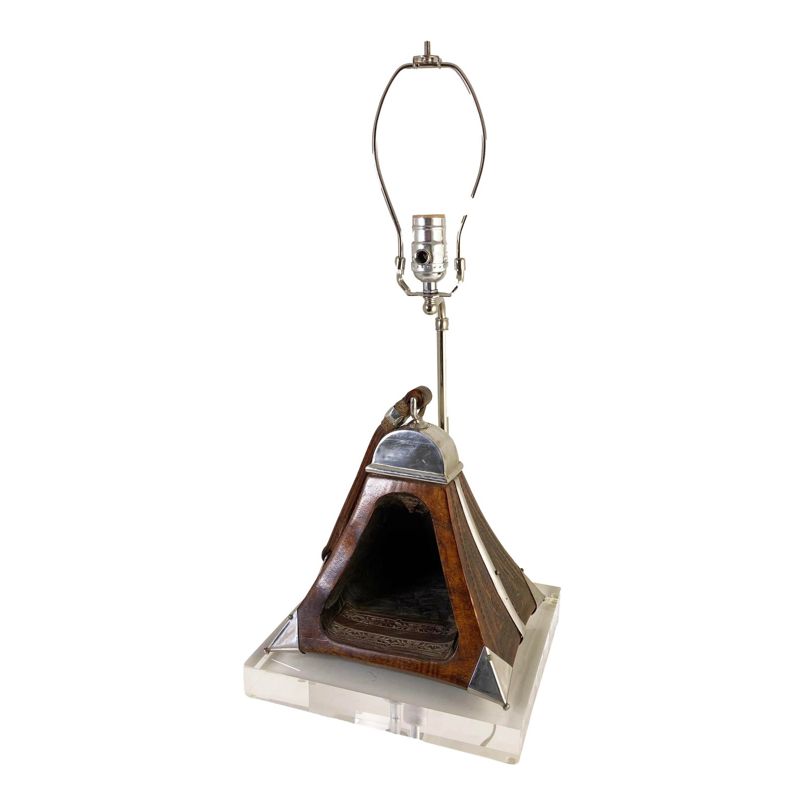 Parade Stirrup From a Nobleman Made Into Table Lamp From Peru | Chairish