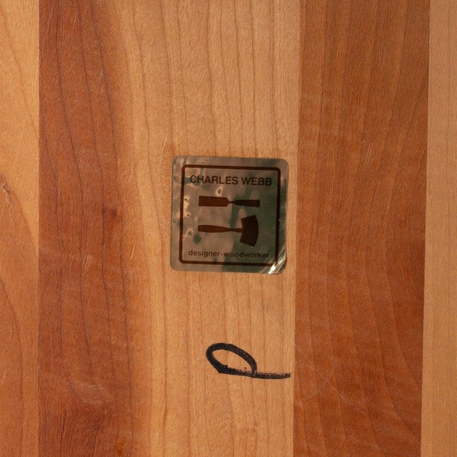 Late 20th Century Vintage Charles Webb Modernist Cherry Rocker | Chairish