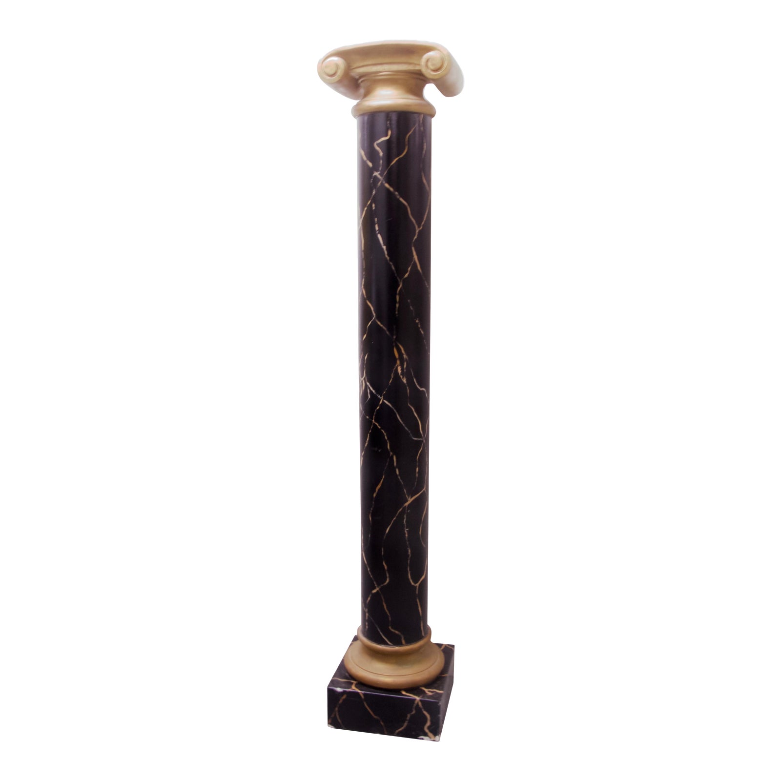 1980s Vintage Tall Plaster Column Torch Light | Chairish