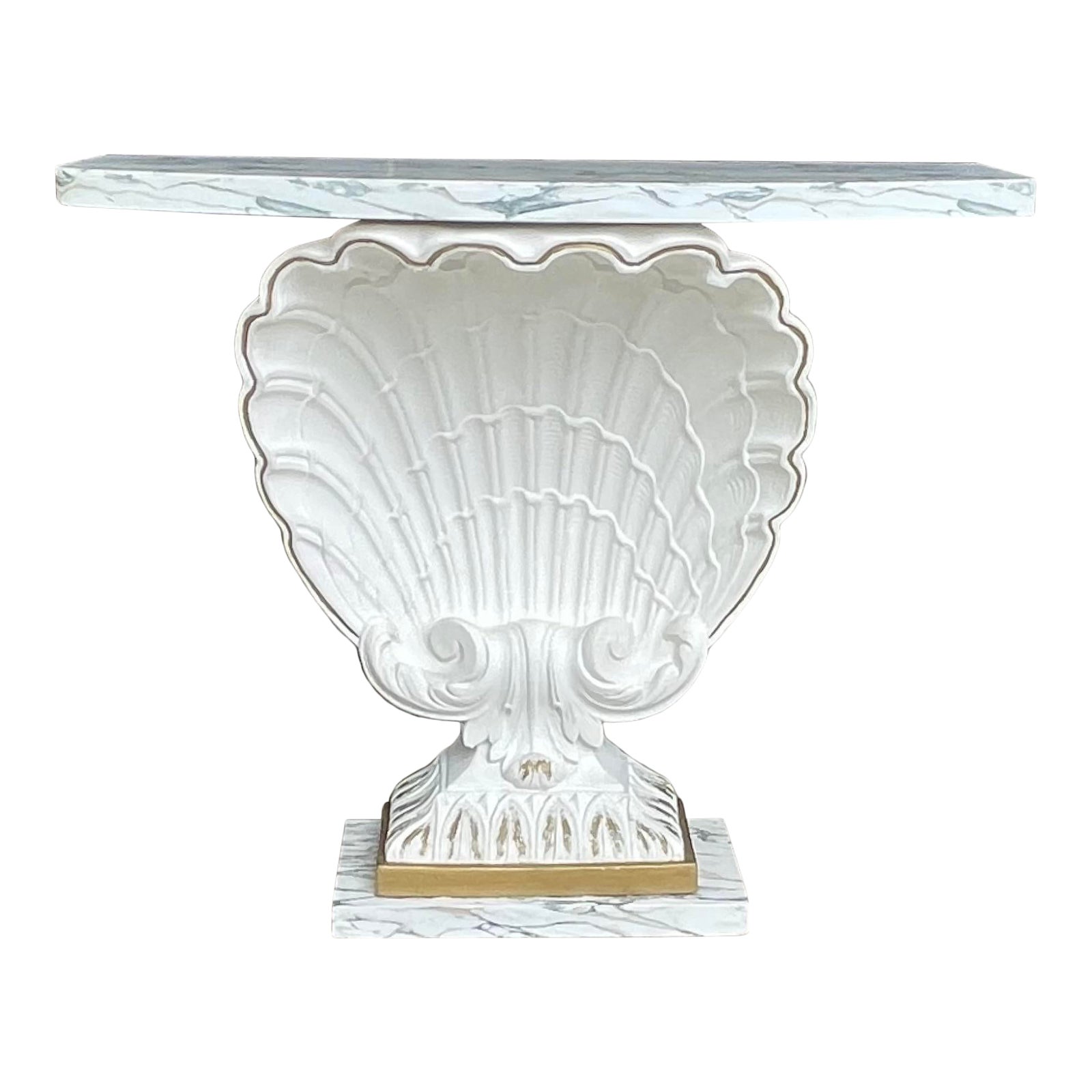 Grosfeld House Scallop Shell Console Table | Chairish