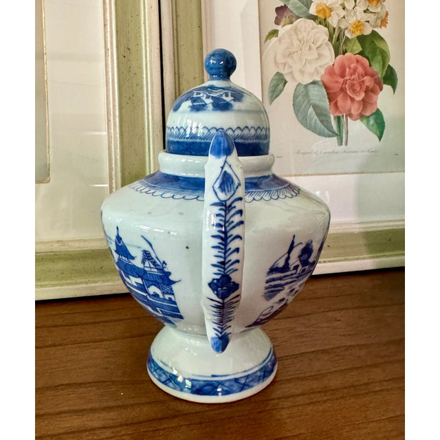 Antique Canton Tea Pot | Chairish