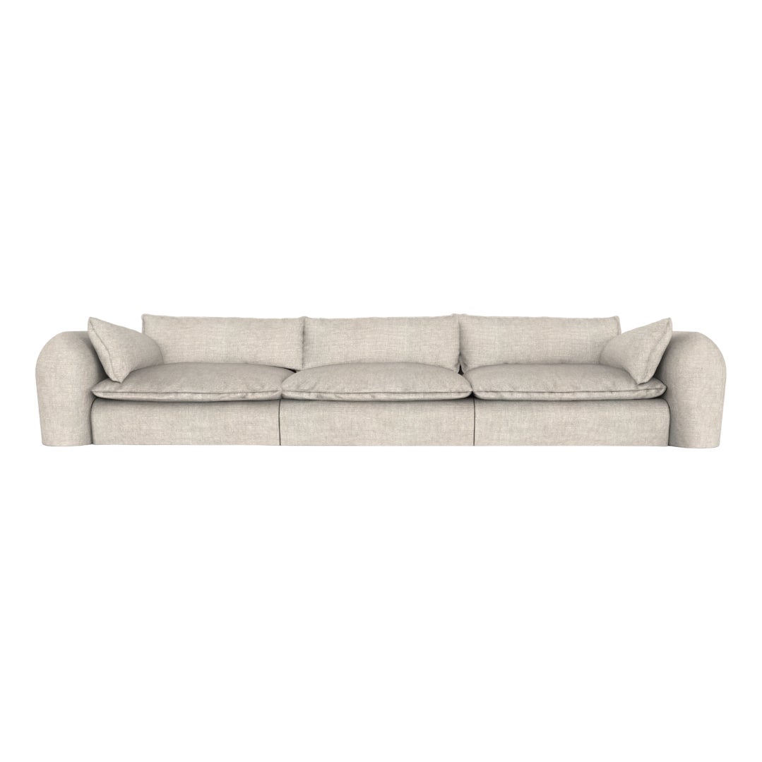 Modern Comfy Sofa in Beige Famiglia Fabric by Collector | Chairish