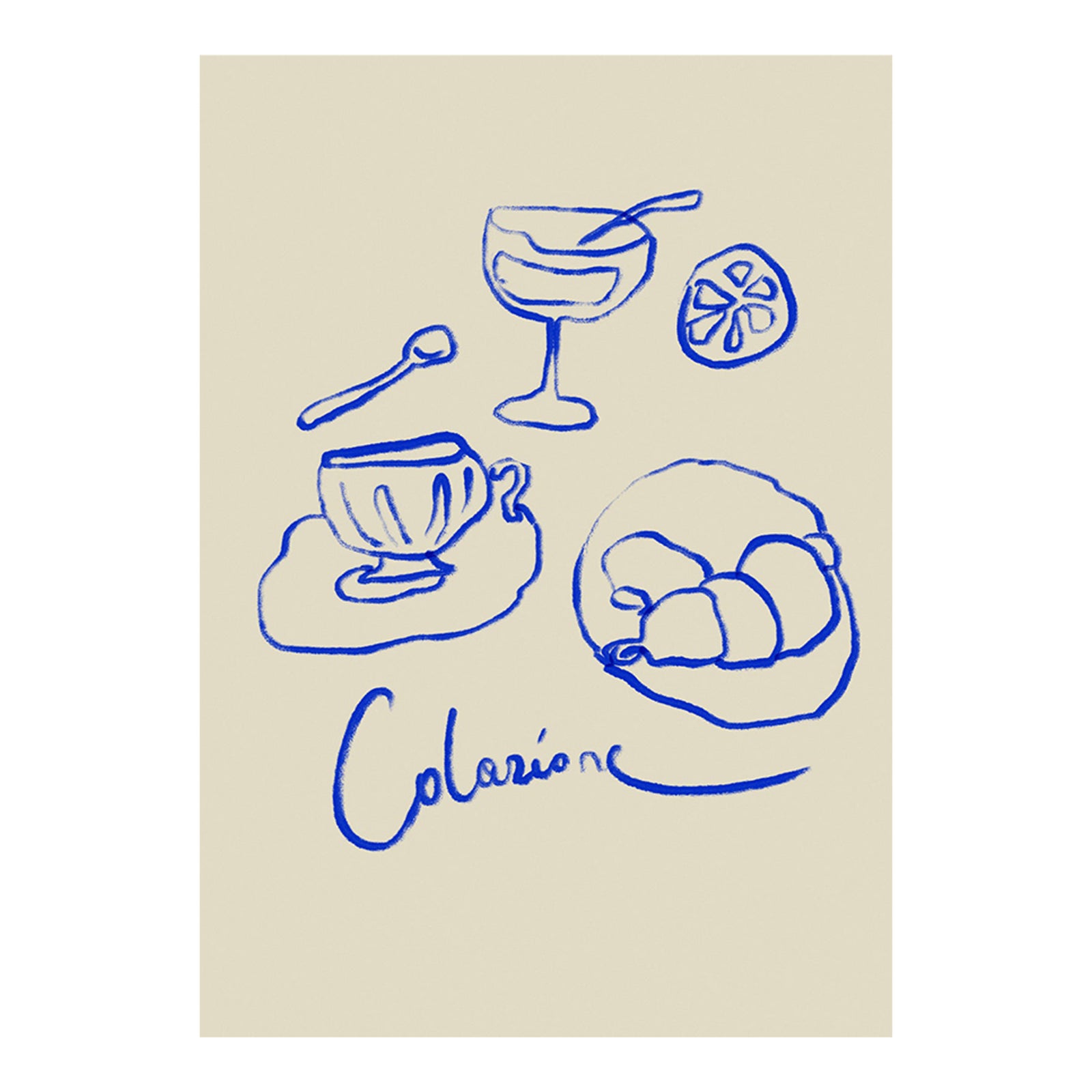 Contemporary Naive Lines Giclee Print | Chairish