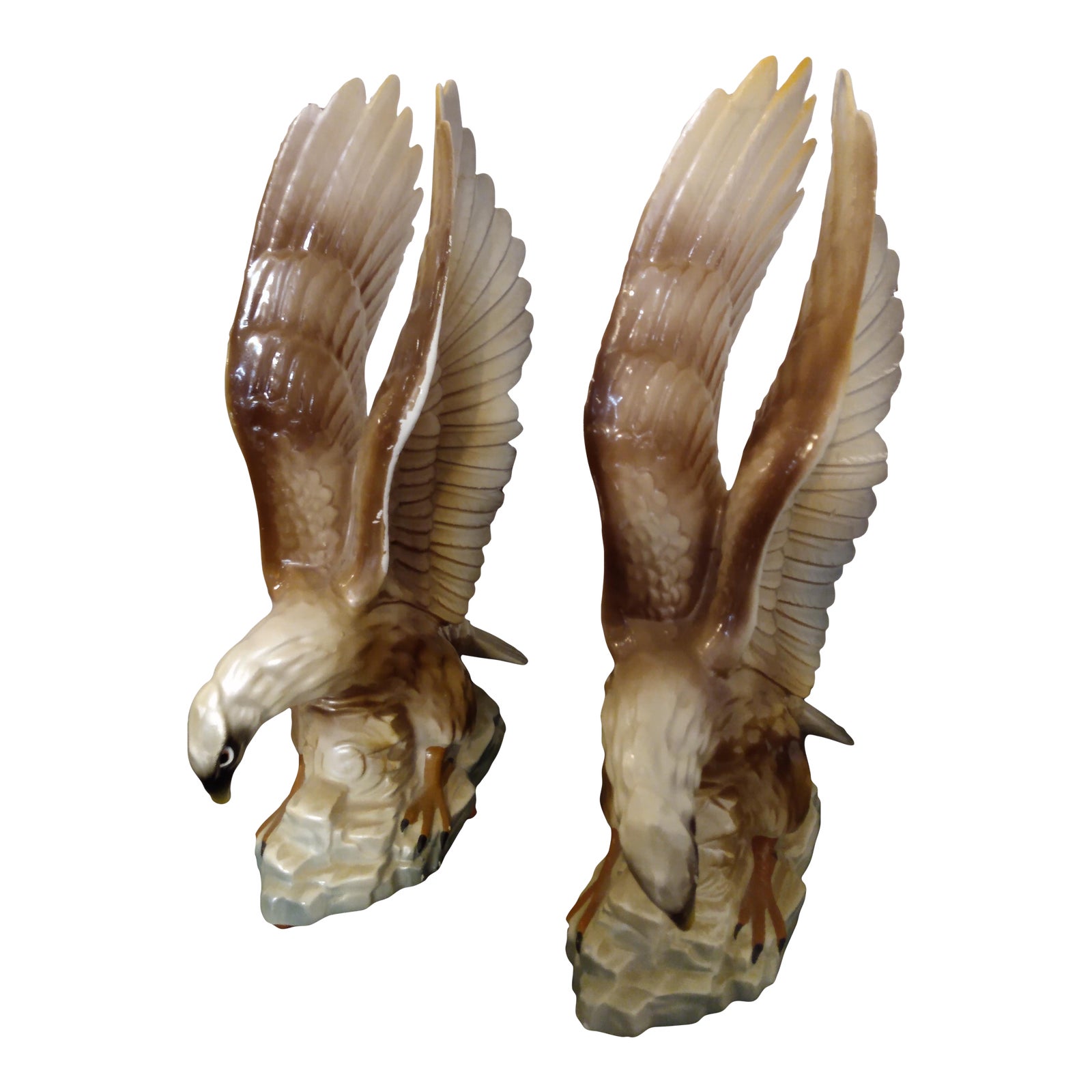 1950s Ceramic Eagles - a Pair Japan | Chairish