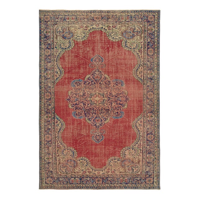 Vintage Turkish Beige Area Rug | Chairish