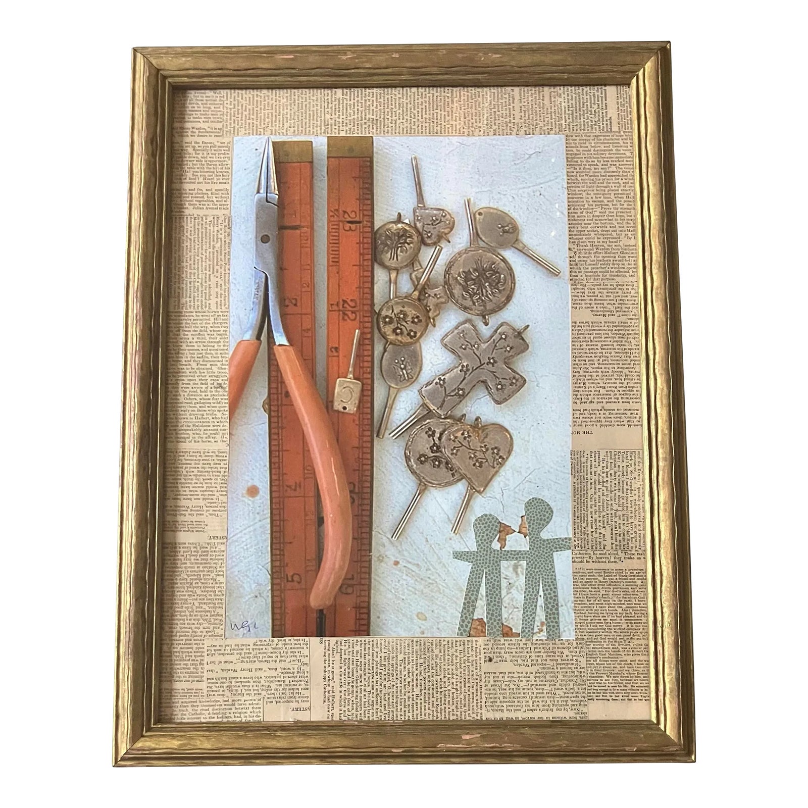 Contemporary Original Wayne Cunningham Abstract Collage | Chairish
