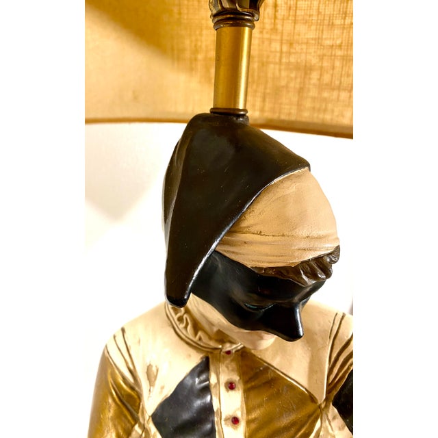 Mid-Century Harlequin Table Lamp With Matching Original Shade Made by ...