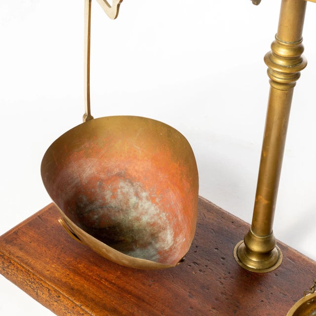 19th Century W. & T. Avery English Brass Scale With Mahogany Base ...