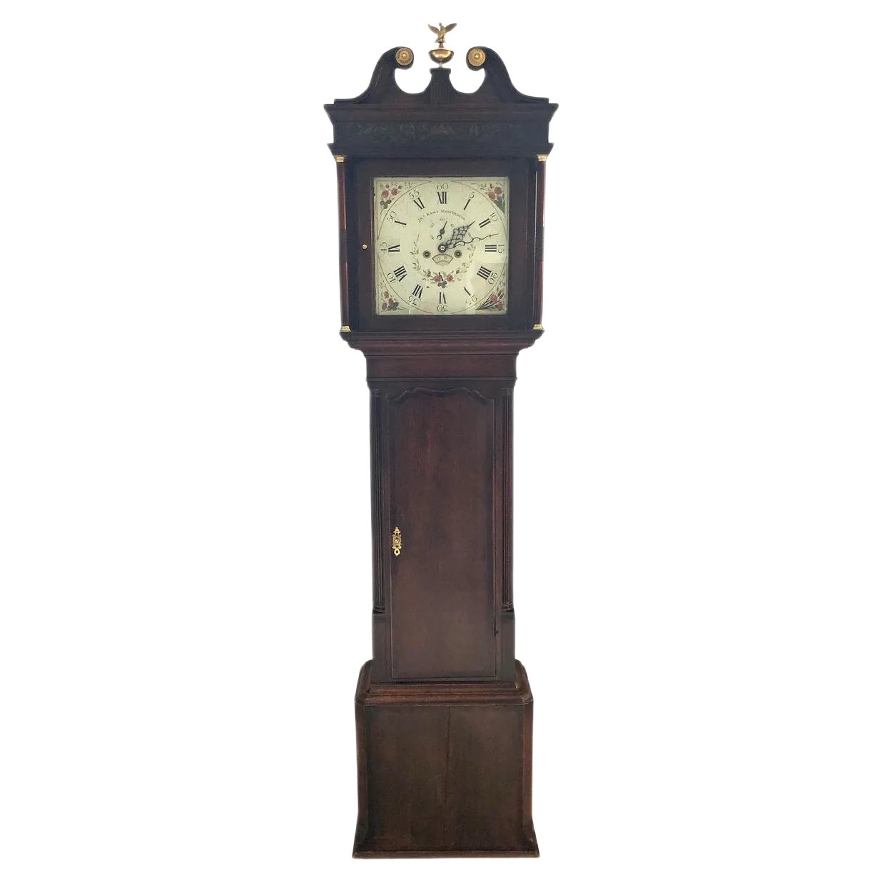 Antique George III Oak Longcase Clock from John Kent, Manchester | Chairish