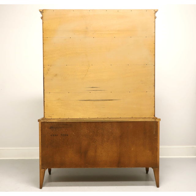 Basic Witz Mid 20th Century Pecan Mediterranean Style China Cabinet ...