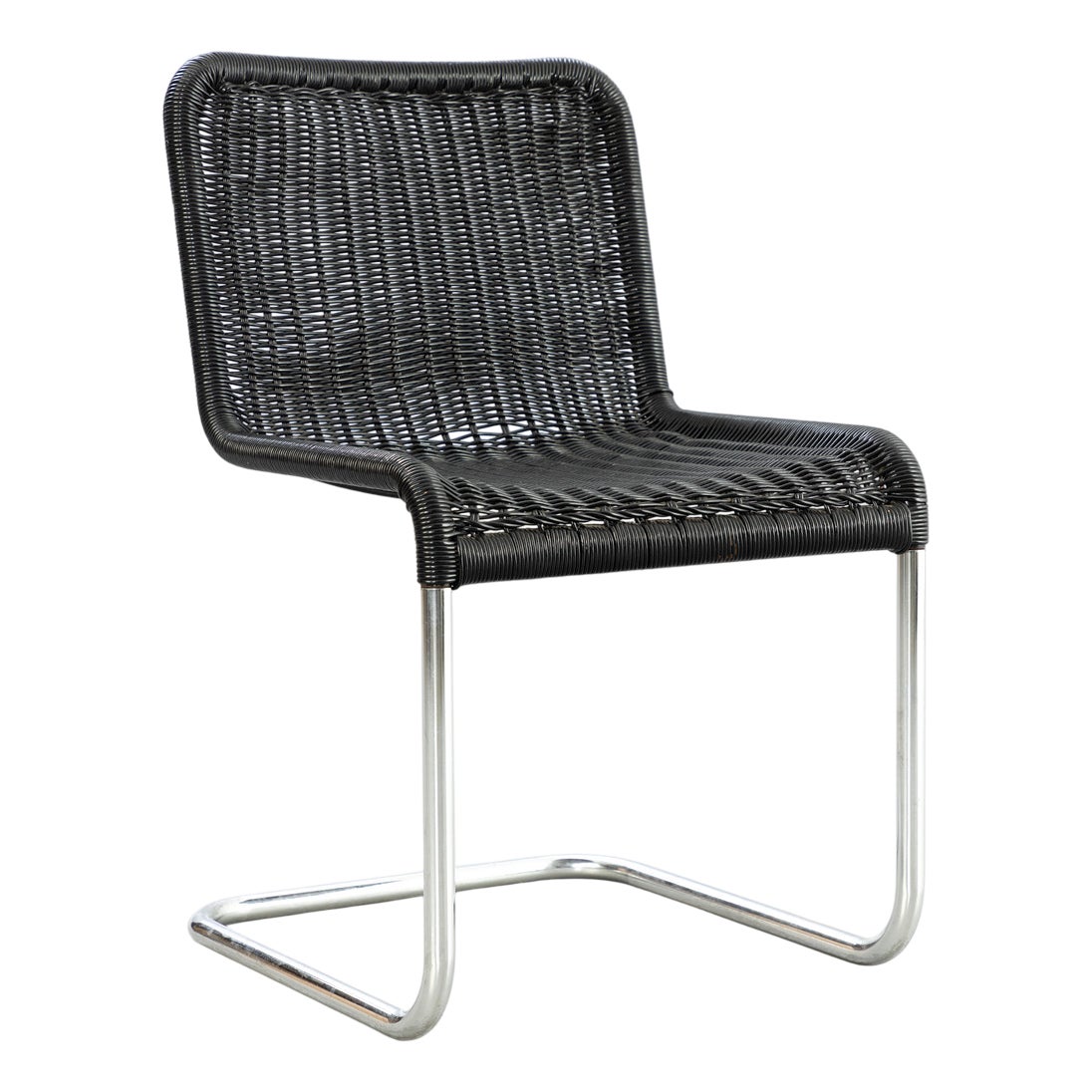 Cantilever D41 Chair in Black Rattan by Marcel Breuer for Tecta | Chairish