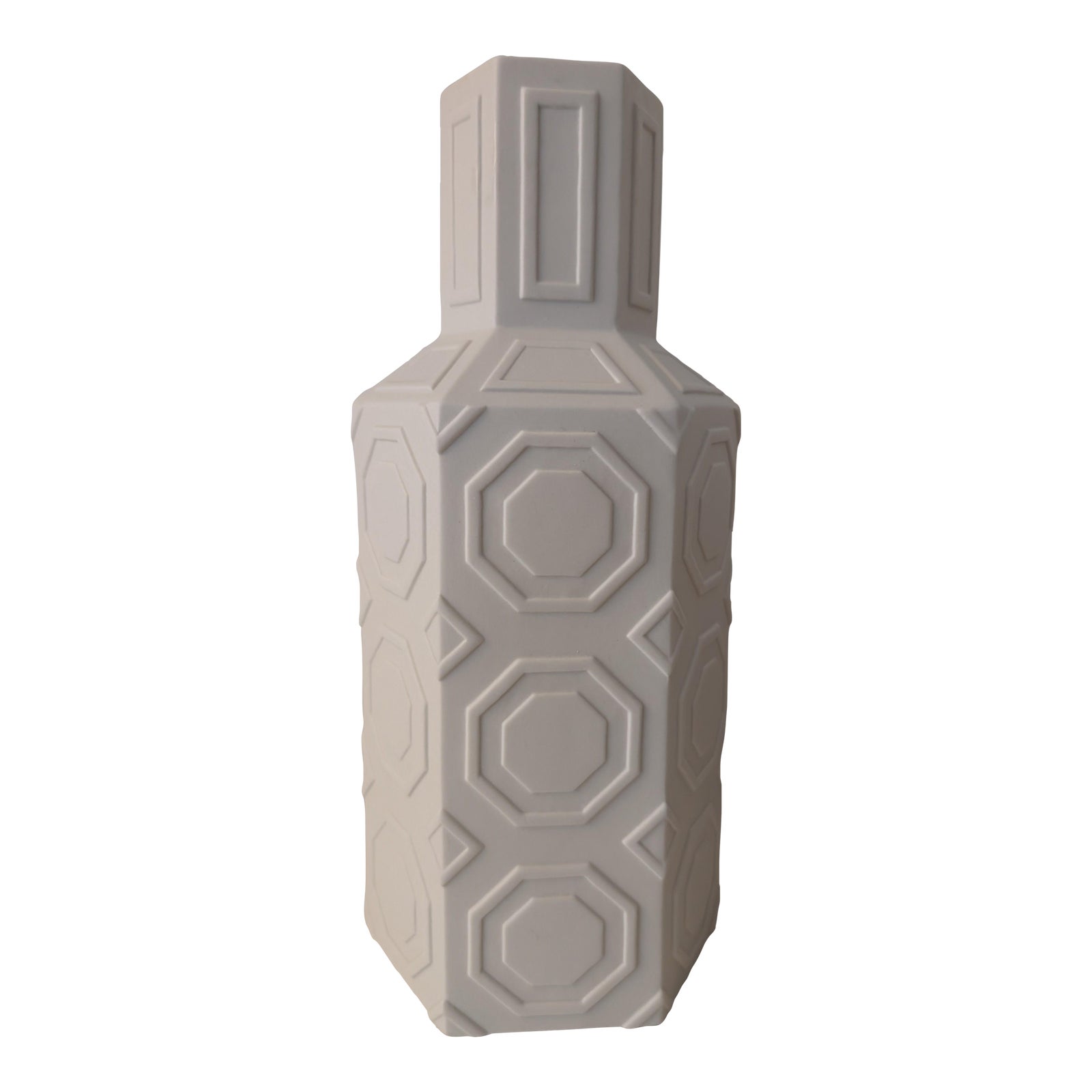 Jonathan Adler Porcelain Octagon Vase | Chairish