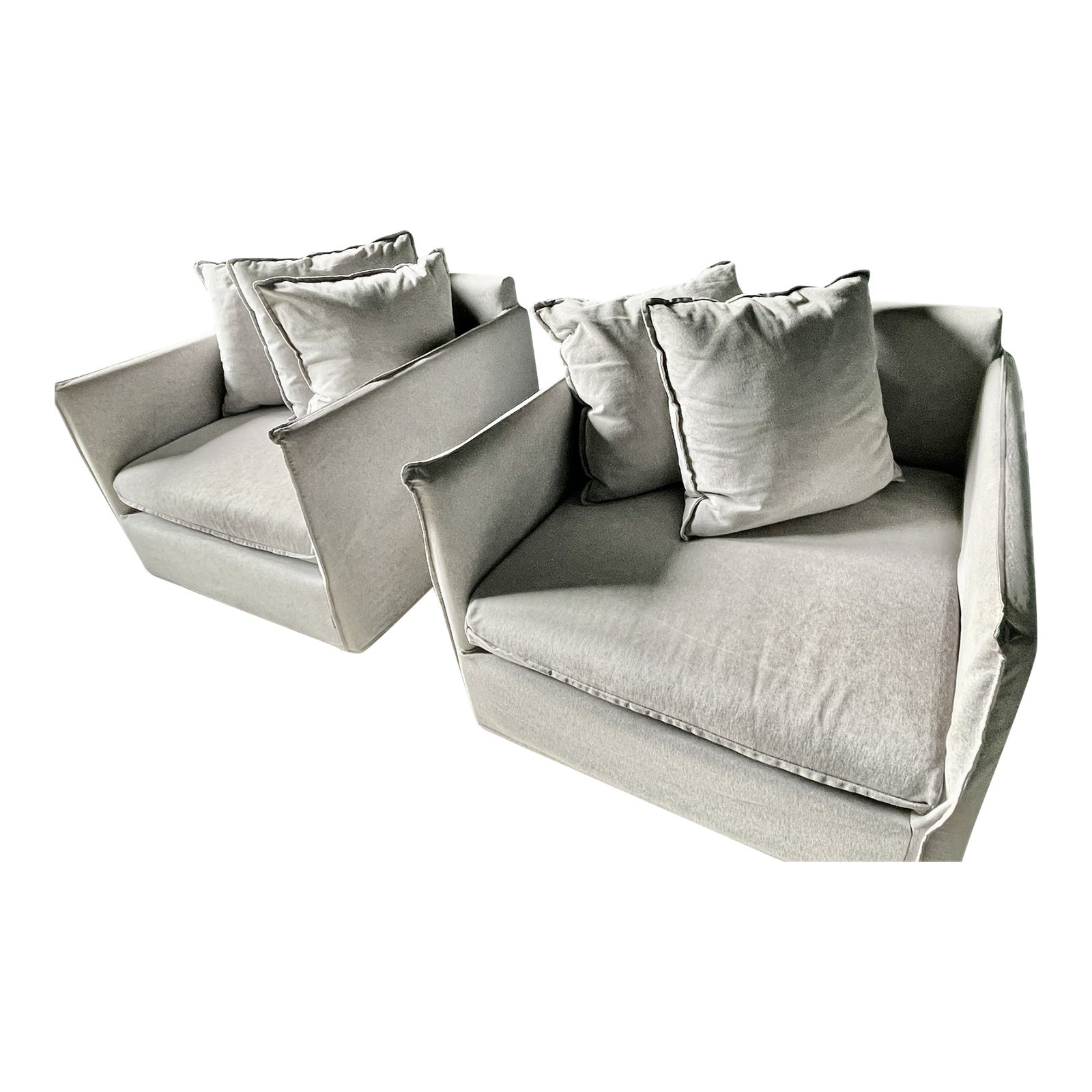 Custom Arm Chairs Made in Buenos Aires- a Pair | Chairish