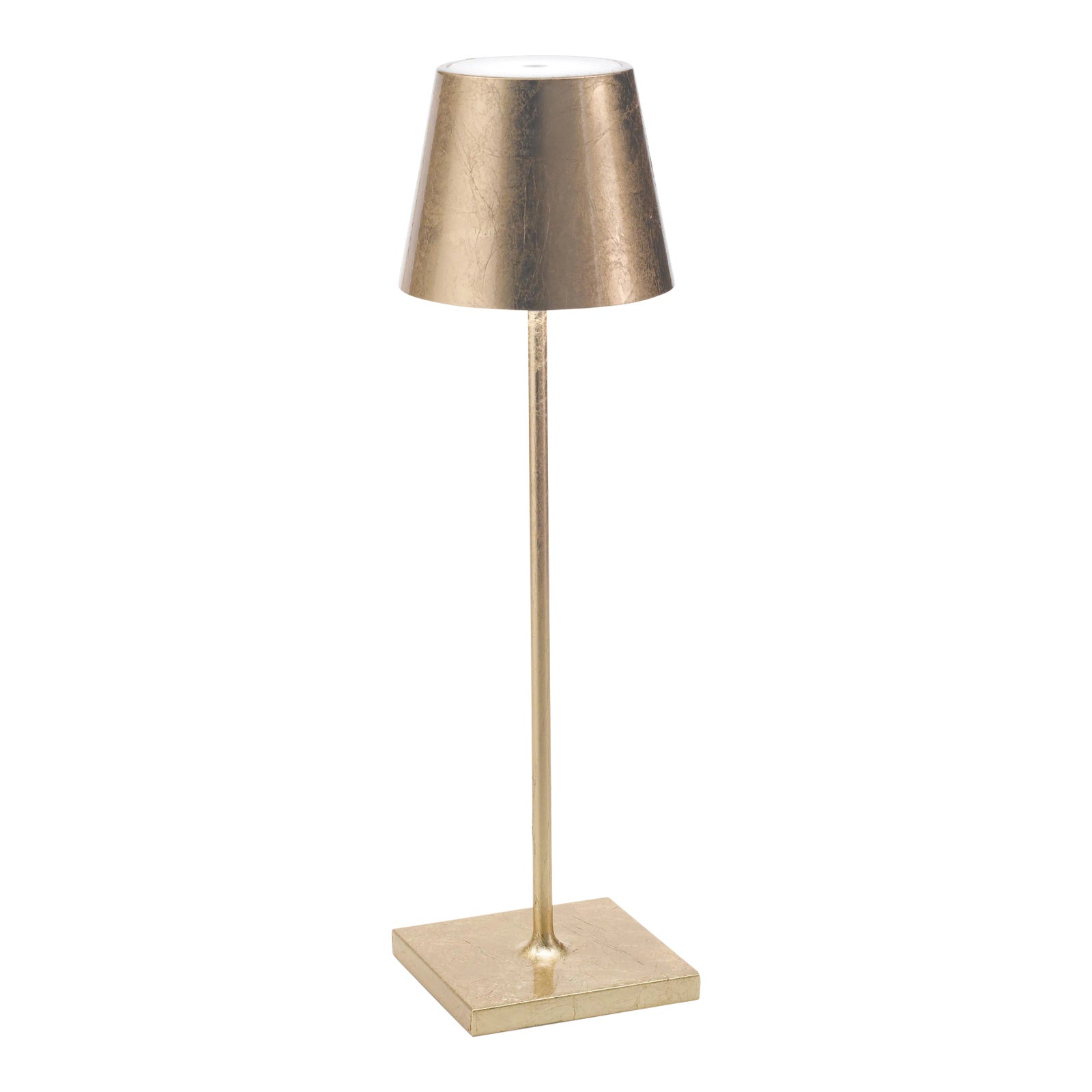 Zafferano Gold Leaf Rechargeable Indoor/Outdoor Cordless Table Lamp ...
