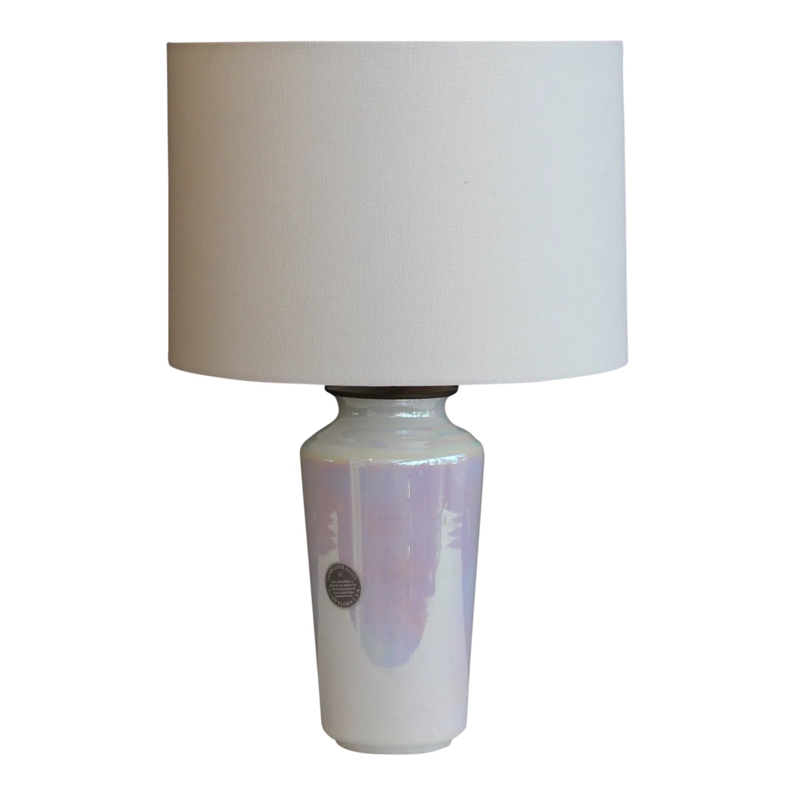 Modern Style Cambridge Glass Table Lamp | Chairish