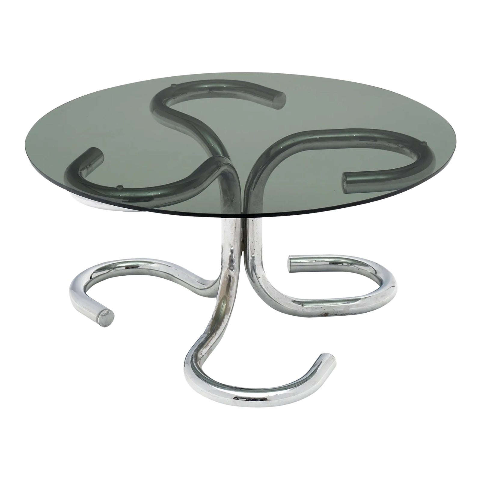Modernist Chrome Side Table | Chairish