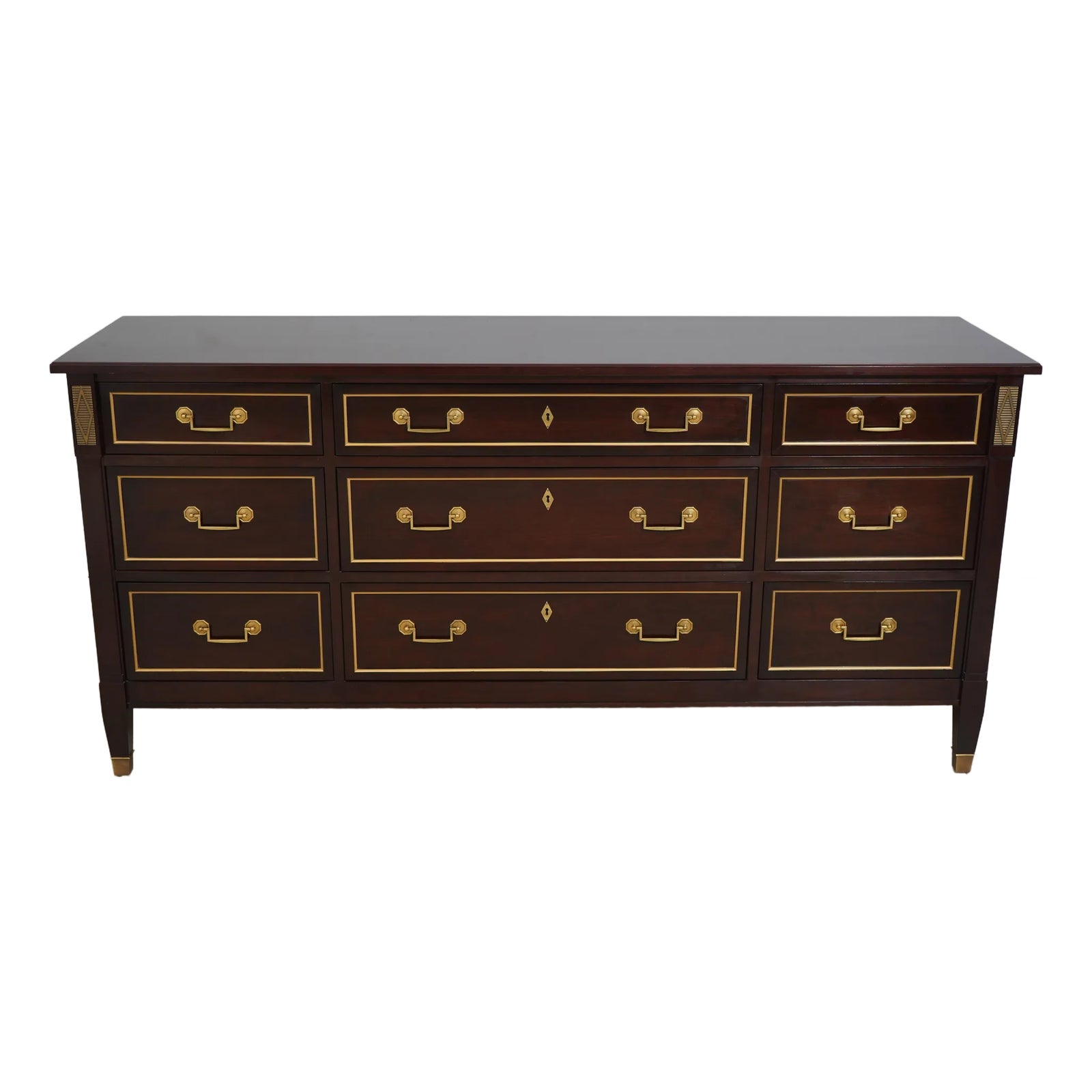 Stickley French Louis XVI Cherry Triple Dresser | Chairish