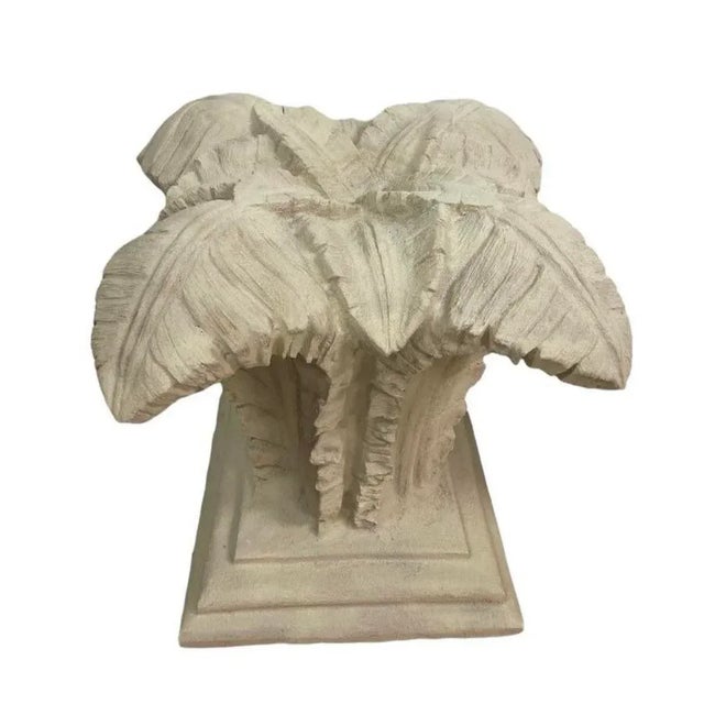 1960s Vintage Plaster Palm Frond End Tables, a Pair | Chairish