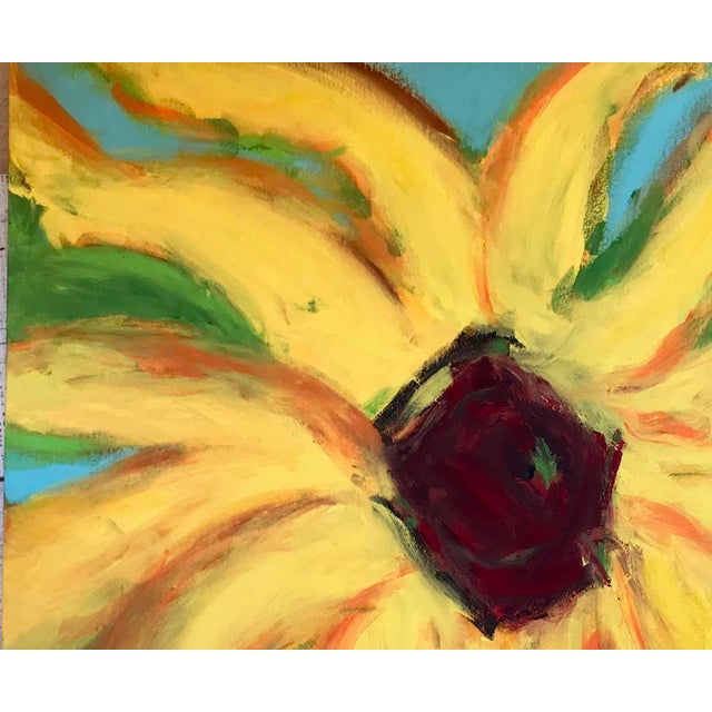 Original Sunflower Acrylic Painting on Canvas | Chairish