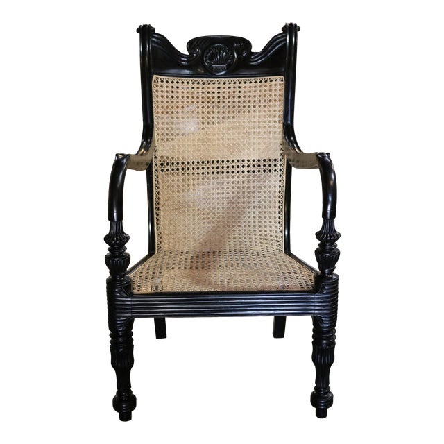 Ebony Grandfather Chair Chairish
