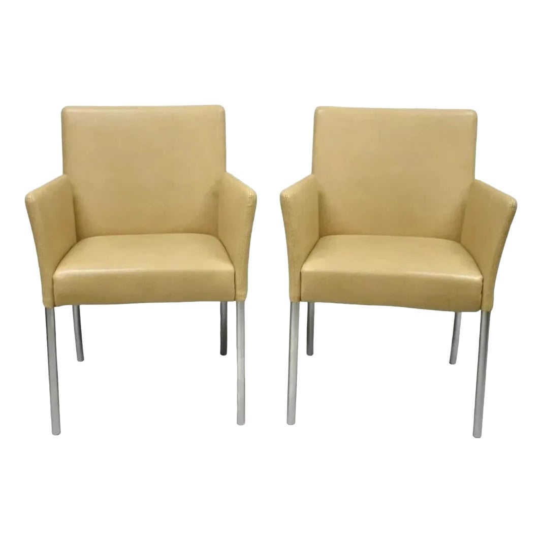 Late 20th Century Coalesce Steelcase Beige Leather Model 1510 Switch ...