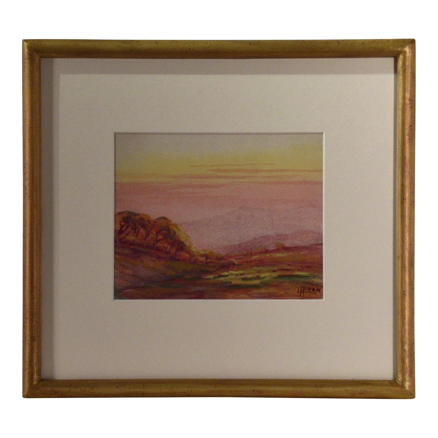 Elizabeth Hoen Sonoma County Landscape 1901 Painting | Chairish
