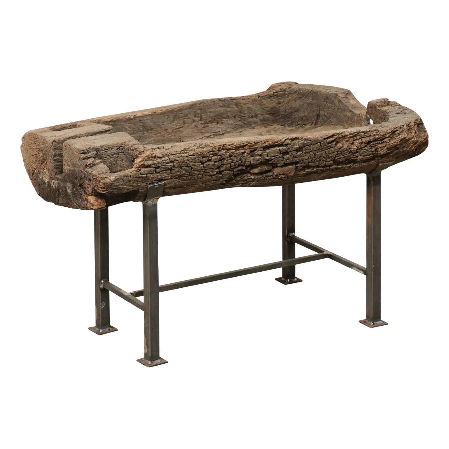 19th Century Spanish Wood Trough Table | Chairish