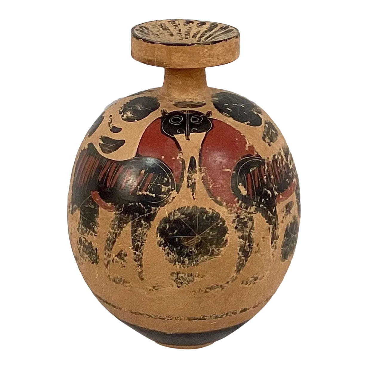 119th Century Greek Grand Tour Terracotta Aryballos (Oil Flask) | Chairish